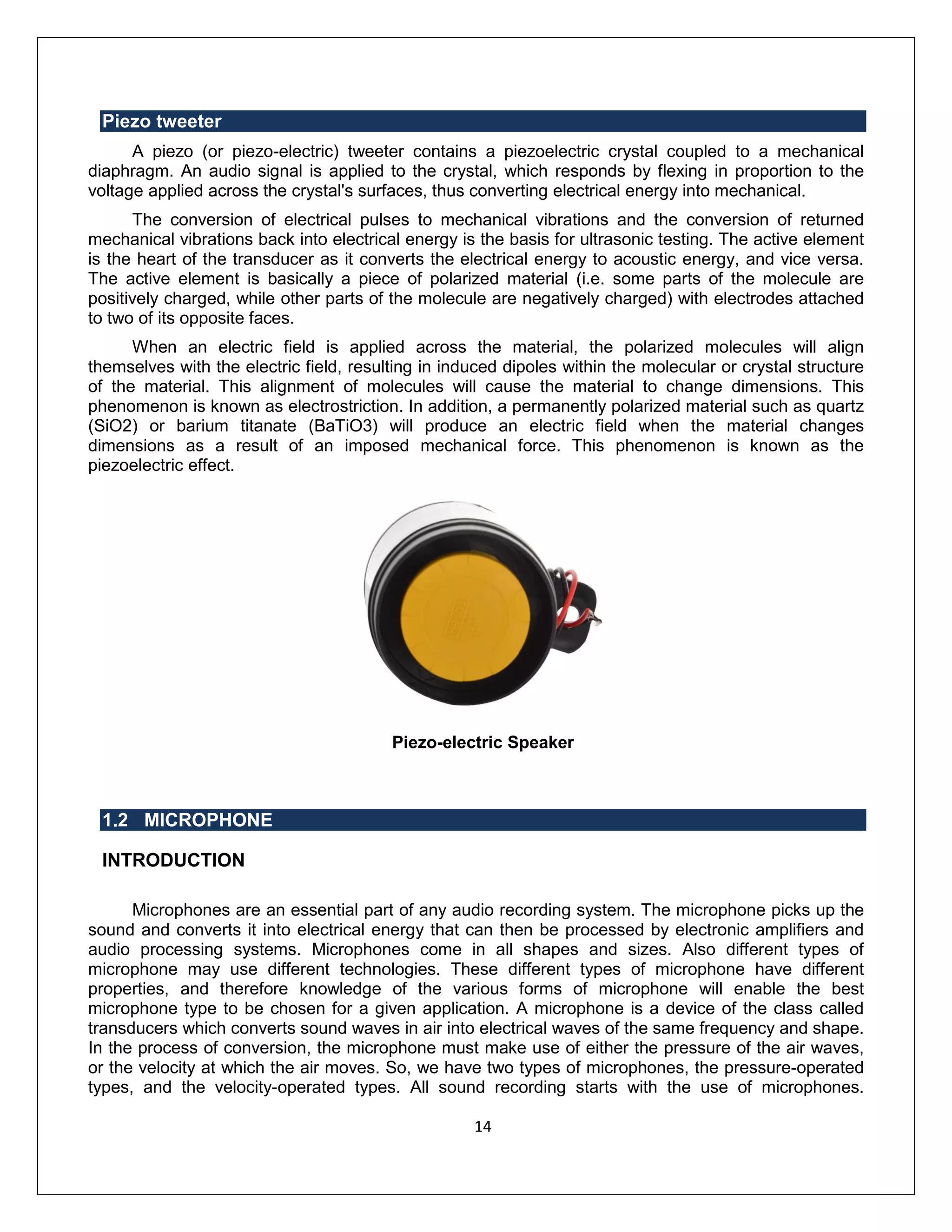 loudspeakers and microphones | PDF