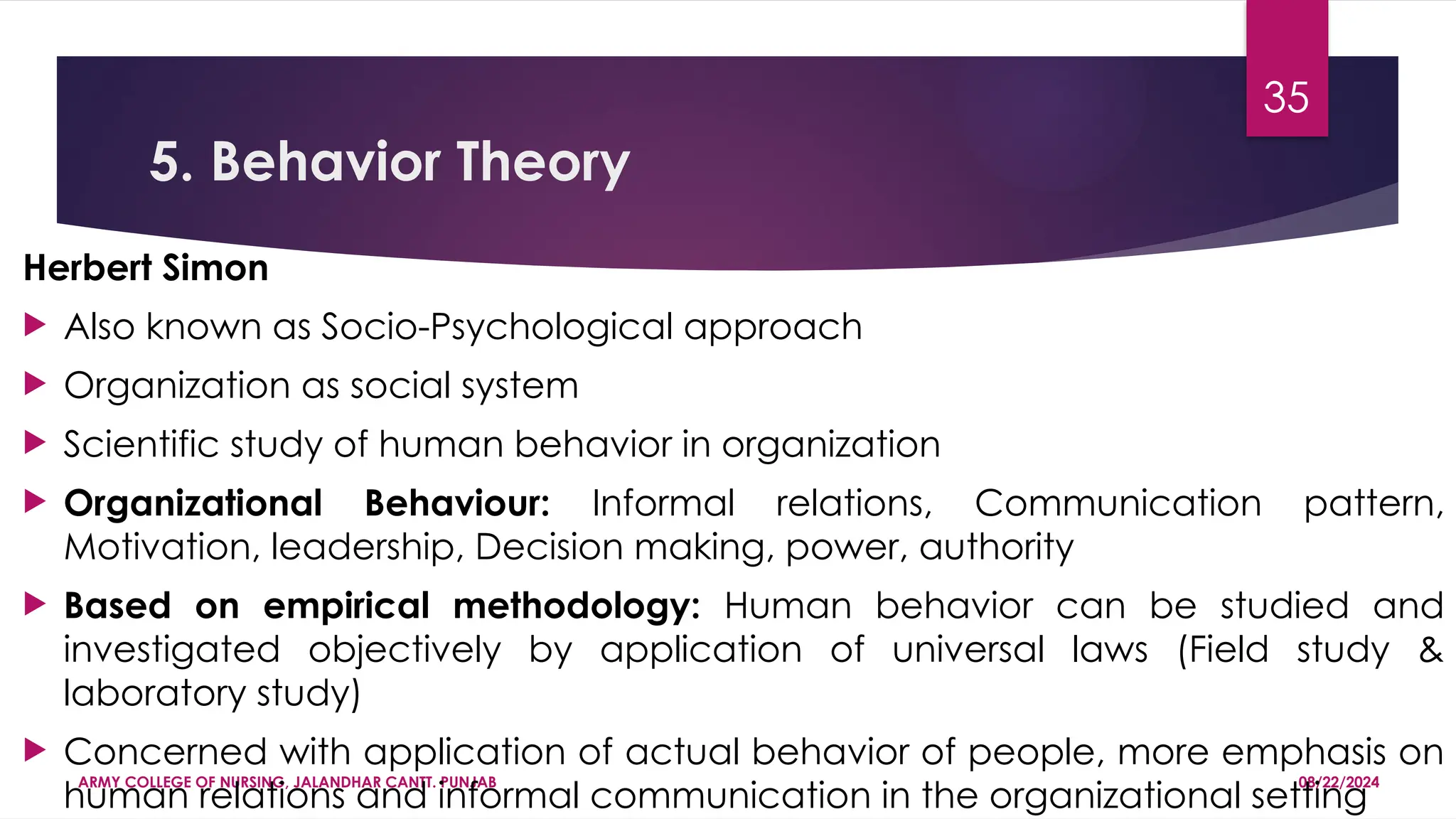 Unit 1 Management PPT. Theories of nursing management and leadership ...