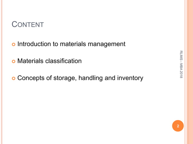 Unit 1 materials management | PPTX | Logistics | Business