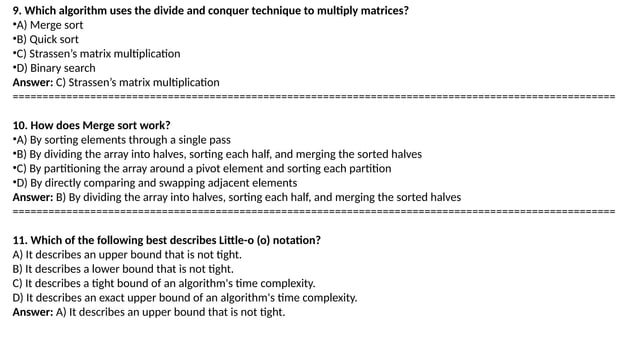 UNIT 1 MCQ.pptxdesign analysis and algorithms | PPTX | Programming ... UNIT 1 MCQ.pptxdesign analysis and algorithms | PPTX | Programming ...