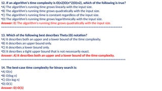 UNIT 1 MCQ.pptxdesign analysis and algorithms | PPTX | Programming Languages | Computing