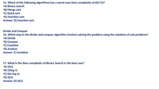 UNIT 1 MCQ.pptxdesign analysis and algorithms | PPTX | Programming Languages | Computing