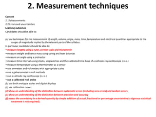 Unit1 Measurement and Tech | PPTX | Physics | Science