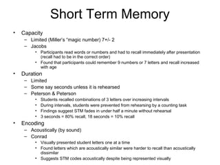 AQA AS Psychology Unit 1 Memory | PPT