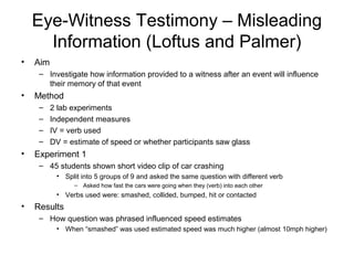 AQA AS Psychology Unit 1 Memory | PPT