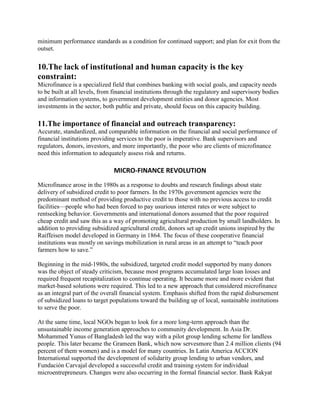 microfinance MBM notes | PDF