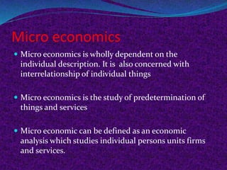 Unit 1 micro economics | PPTX