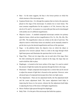 Unit 1 How to Use Microscope | PDF
