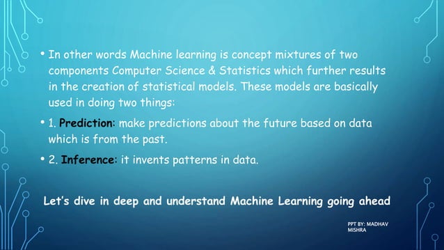 Machine Learning Unit 1 Semester 3 MSc IT Part 2 Mumbai University | PPTX