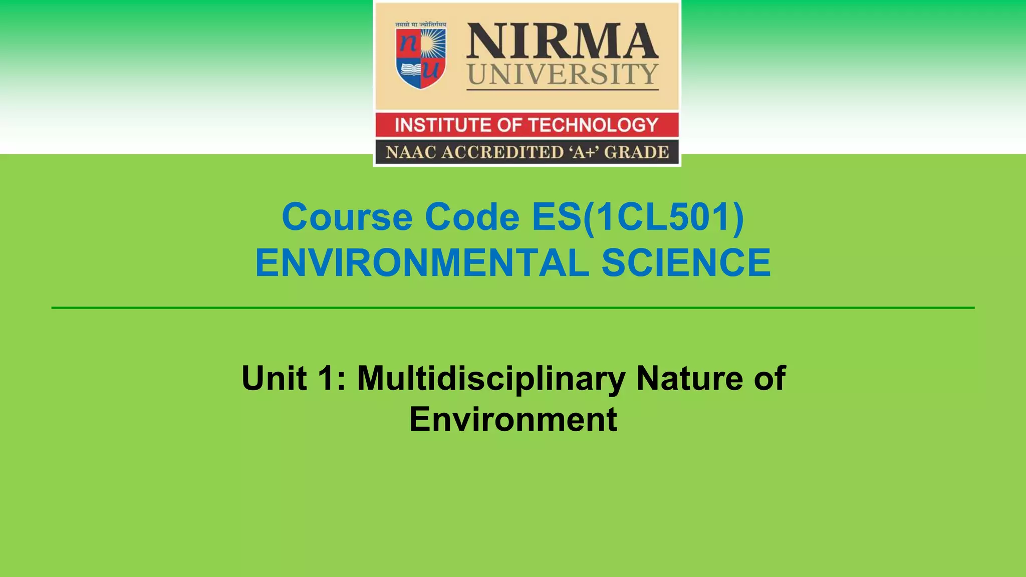 Multidisciplinary Nature of Environment.pptx