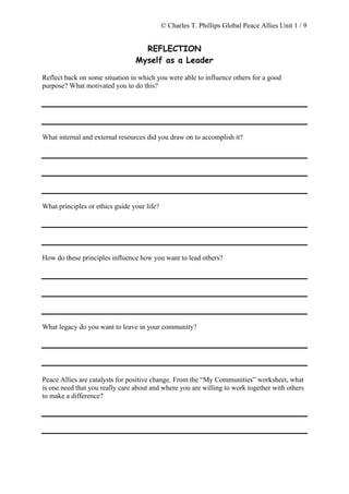 Unit 1 My Role In My Community And World | PDF