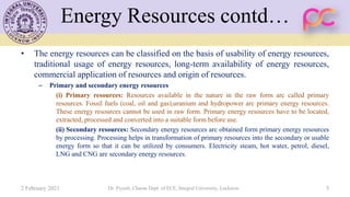 Unit 1 Introduction to Non-Conventional Energy Resources | PDF