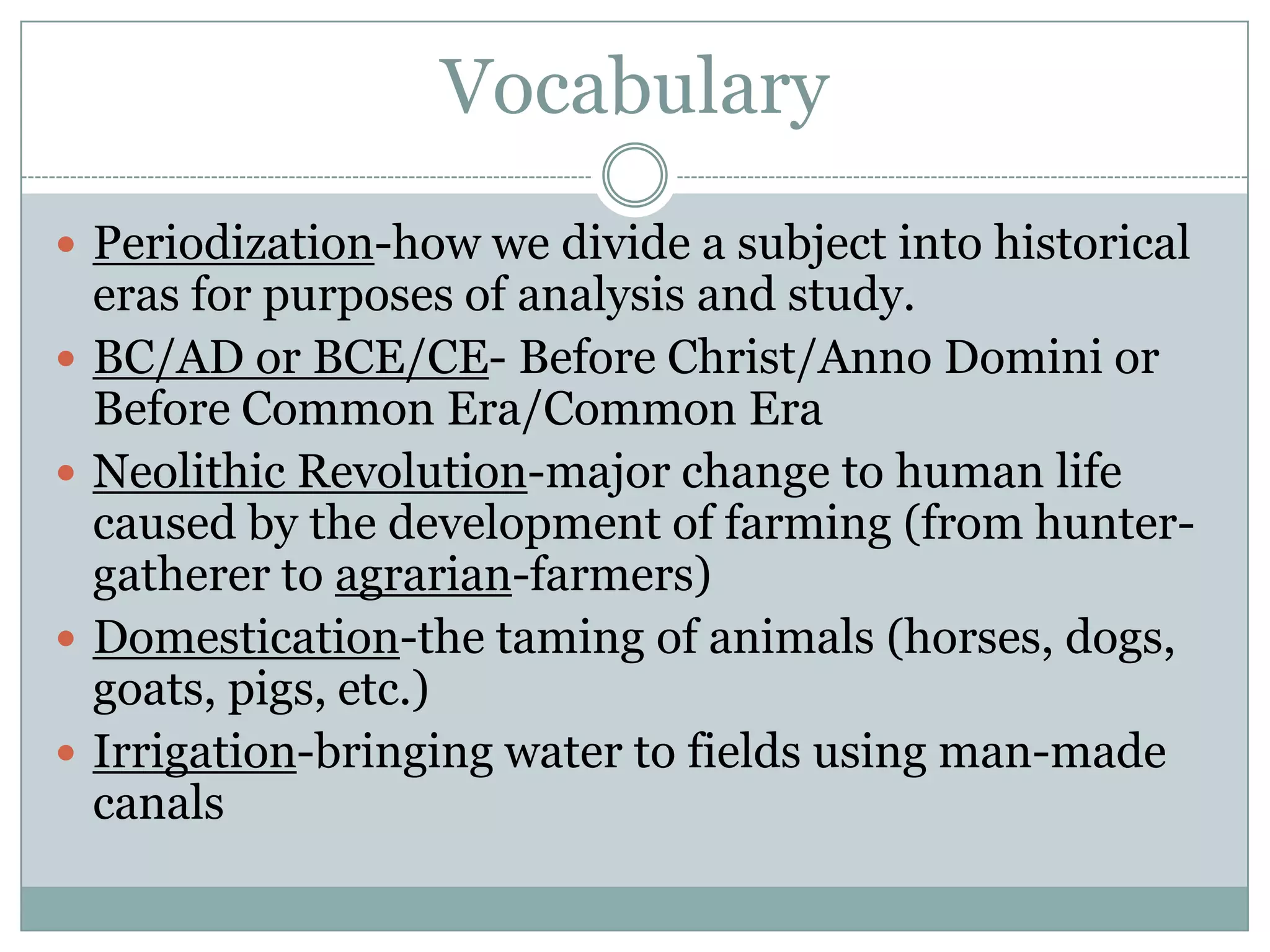 Unit 1 neolithic revolution | PPT