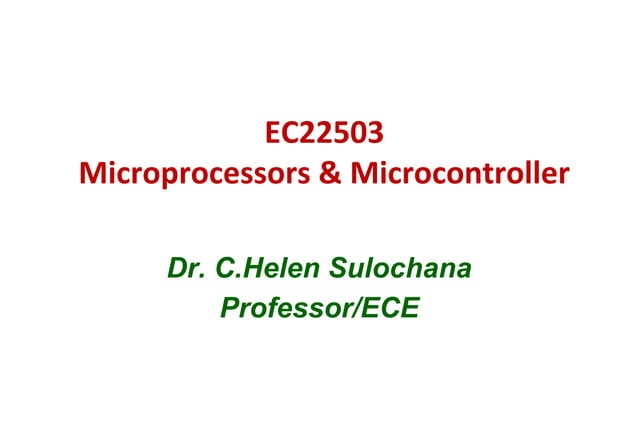 THE 8086 MICROPROCESSOR -architecture, basics | PDF