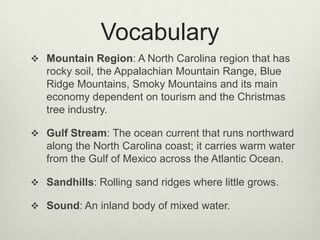 US and NC Geog Notes | PPT