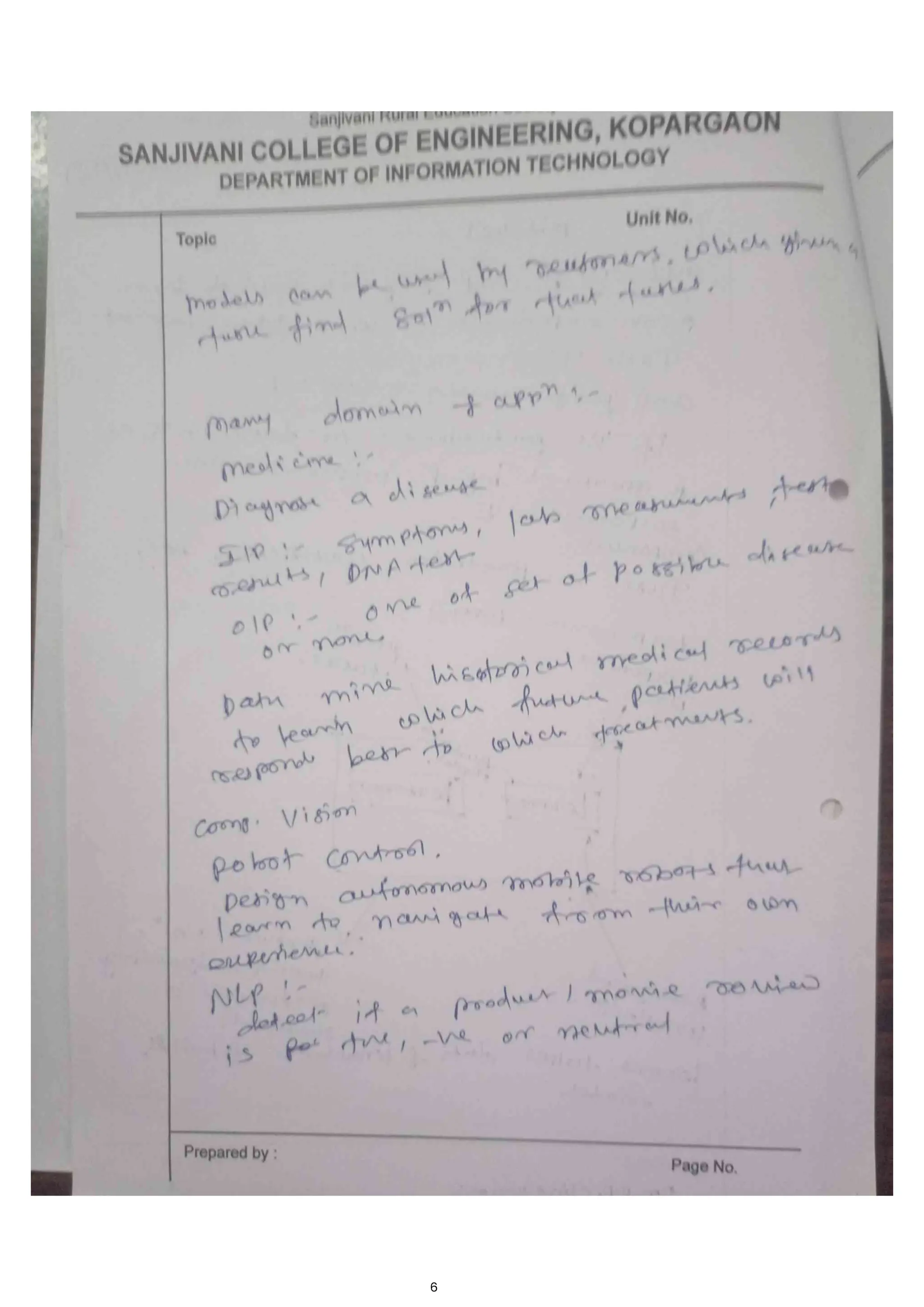 Unit_1_Introduction to Machine Learning Notes.pdf