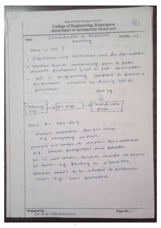 Unit_1_Introduction to Machine Learning Notes.pdf