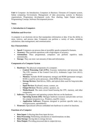 Notes on basic concepts of computer.ppt.presentation | DOCX