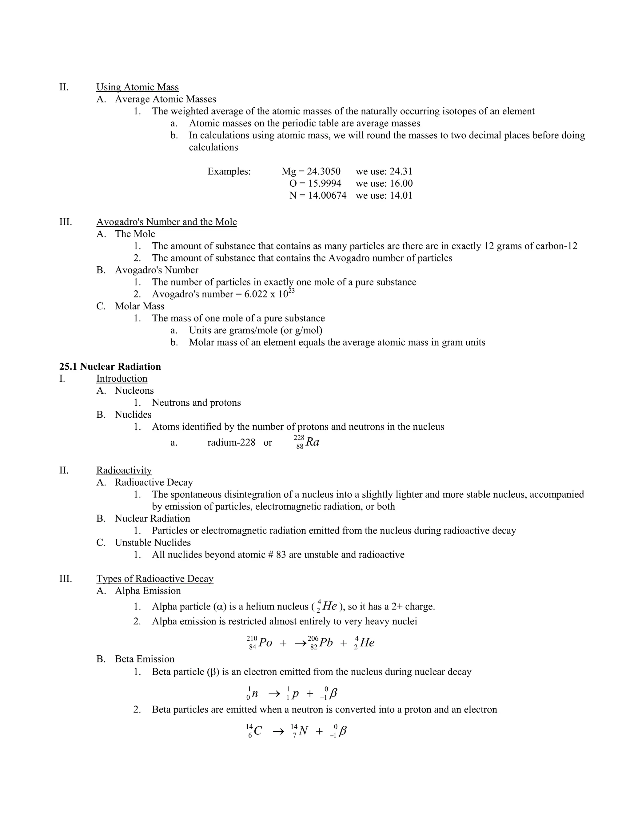 Unit 1 notes on atomic structure | PDF