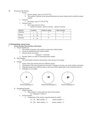 Unit 1 notes on atomic structure | PDF
