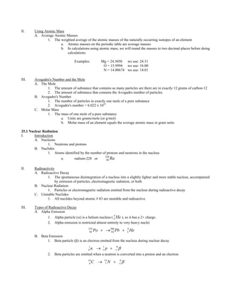 Unit 1 notes on atomic structure | PDF