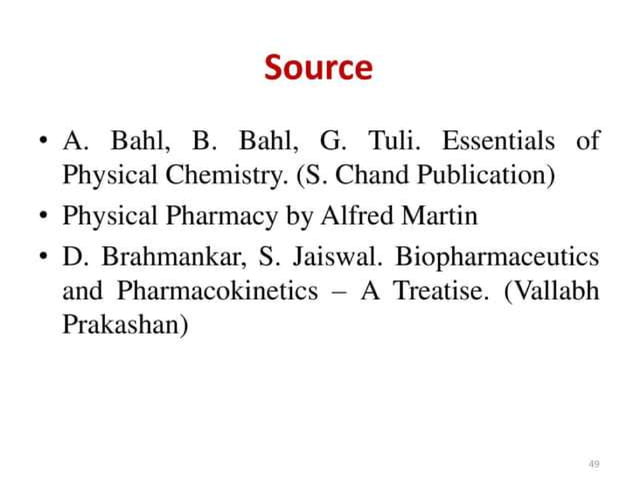 unit 1 notes part 2 physical pharmaceutics | PDF
