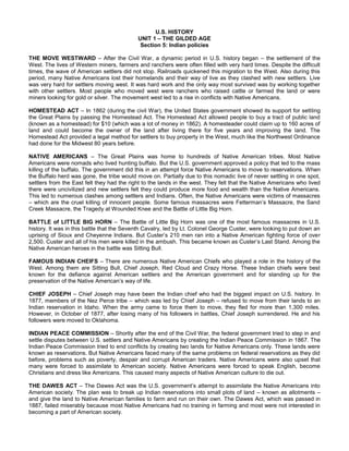 Unit 1 notes (the gilded age) | PDF