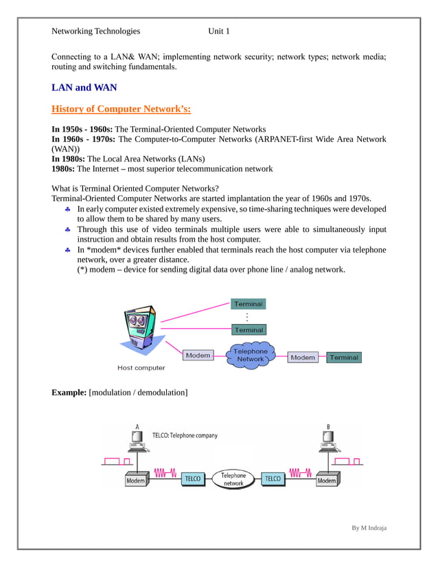 Networking Technologies Basic's complete notes | PDF | Computer ...