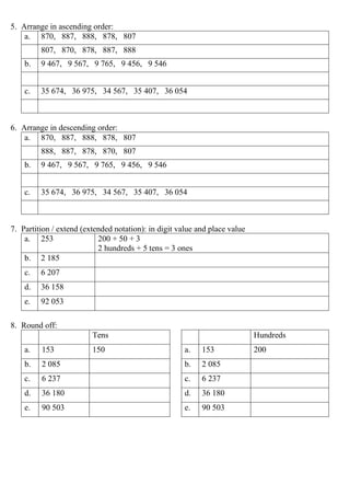 Unit 1 numbers and operations | PDF | Science