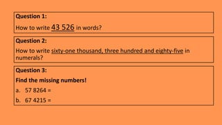 UNIT 1 NUMBERS TO 100 000.pptx
