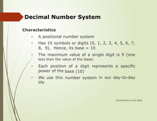 Digital Principles & System Design Unit1_Number systems | PPTX