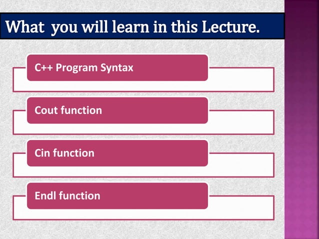 Unit 1 of c++ first program | PPT