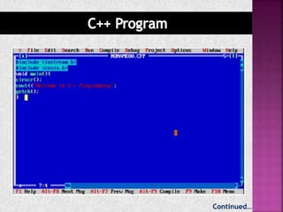 Unit 1 of c++ first program | PPT