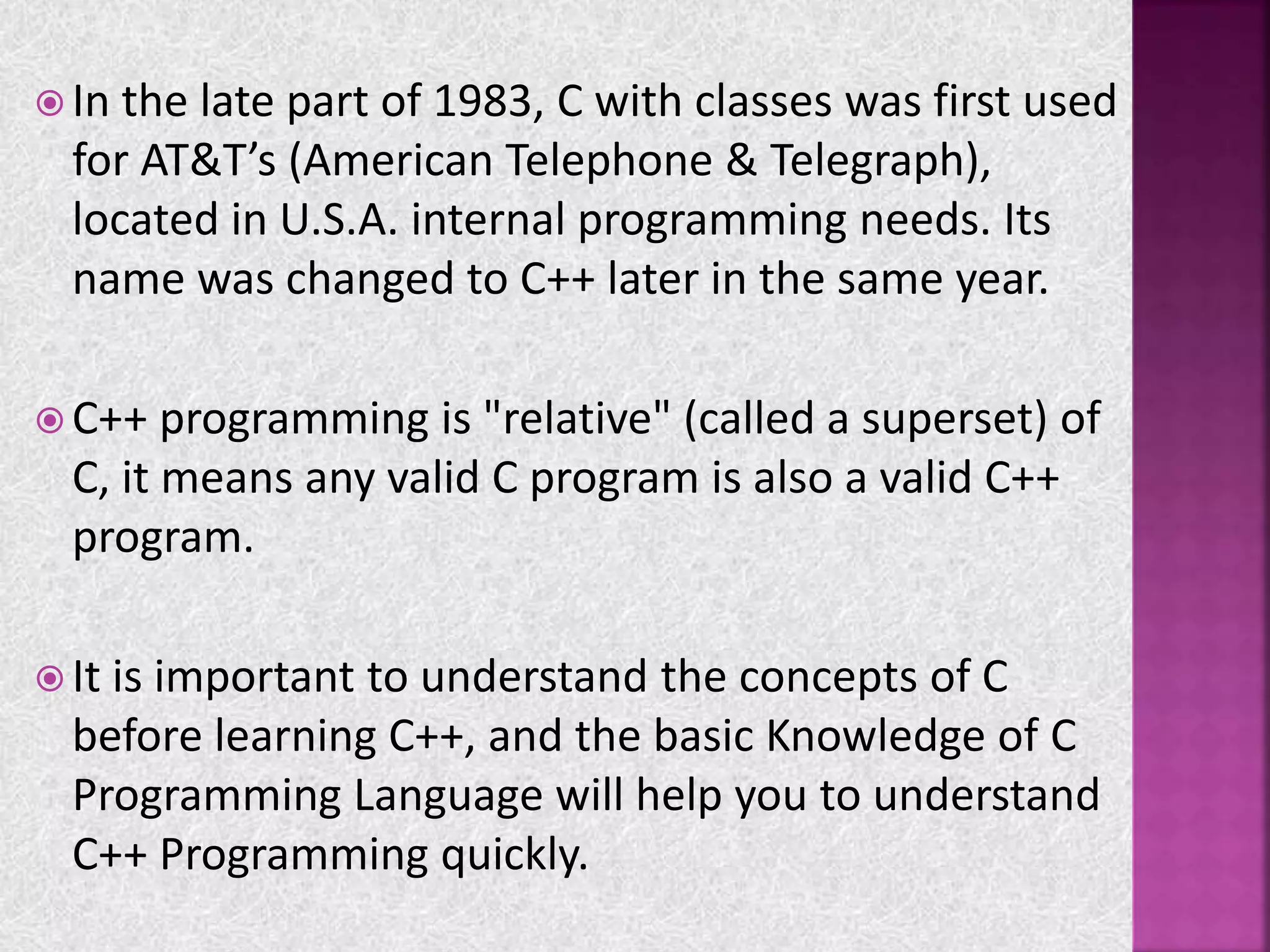 Unit 1 of c++ part 1 basic introduction | PPTX