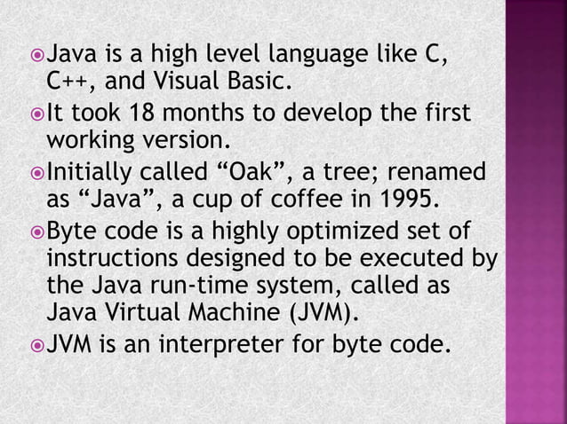 Unit 1 of java part 1 basic introduction akr | PPTX