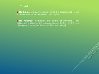 Unit 1 one part introduction to computers | PPT