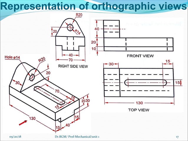 Unit 1 orthographic projection engineering graphics | PPT