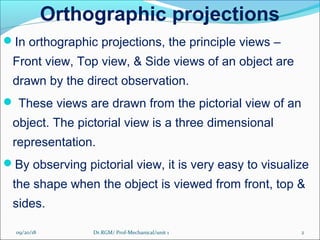 Unit 1 orthographic projection engineering graphics | PPT | Free Download