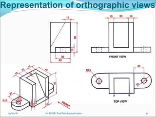 Unit 1 orthographic projection engineering graphics | PPT