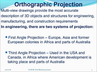 Unit 1 orthographic projection engineering graphics | PPT