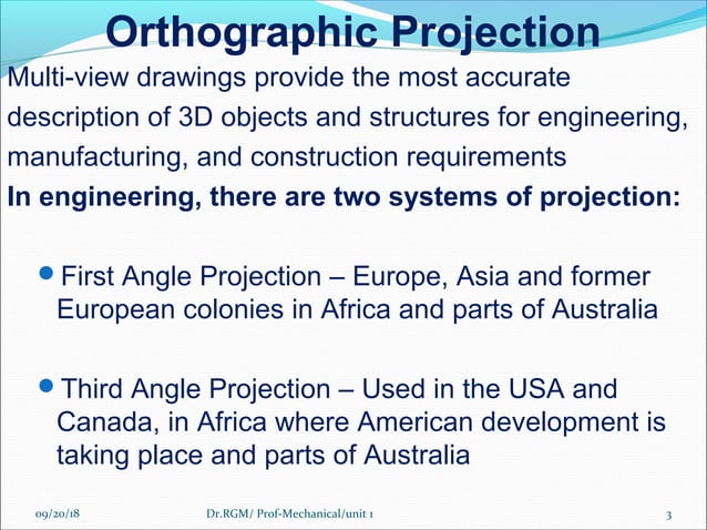 Unit 1 orthographic projection engineering graphics | PPT