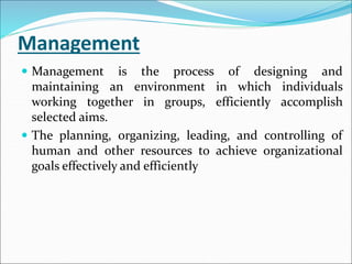 Unit 1 Overview of management | PPT