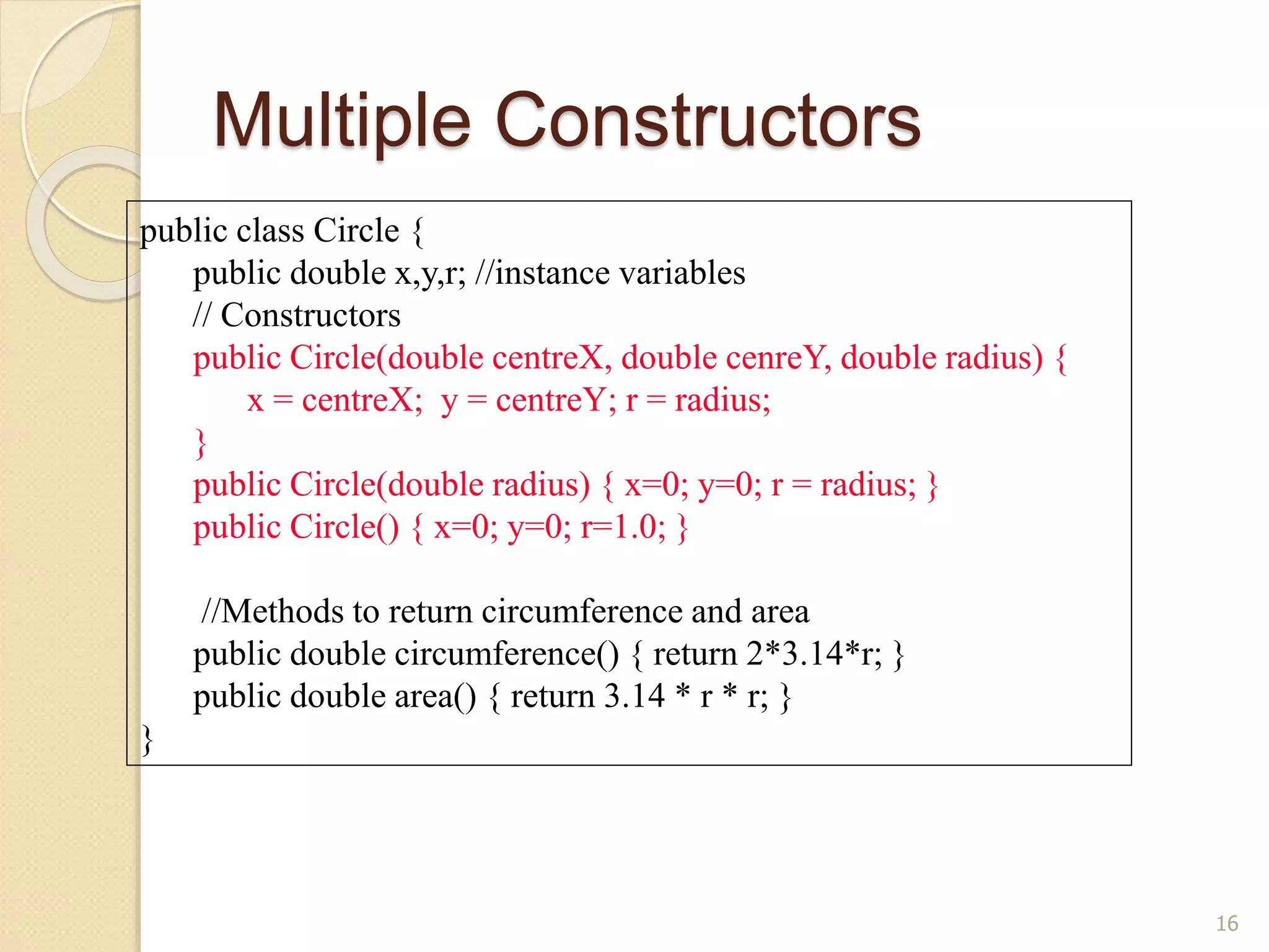Unit 1 Part 3 Constructor Overloading Staticppt