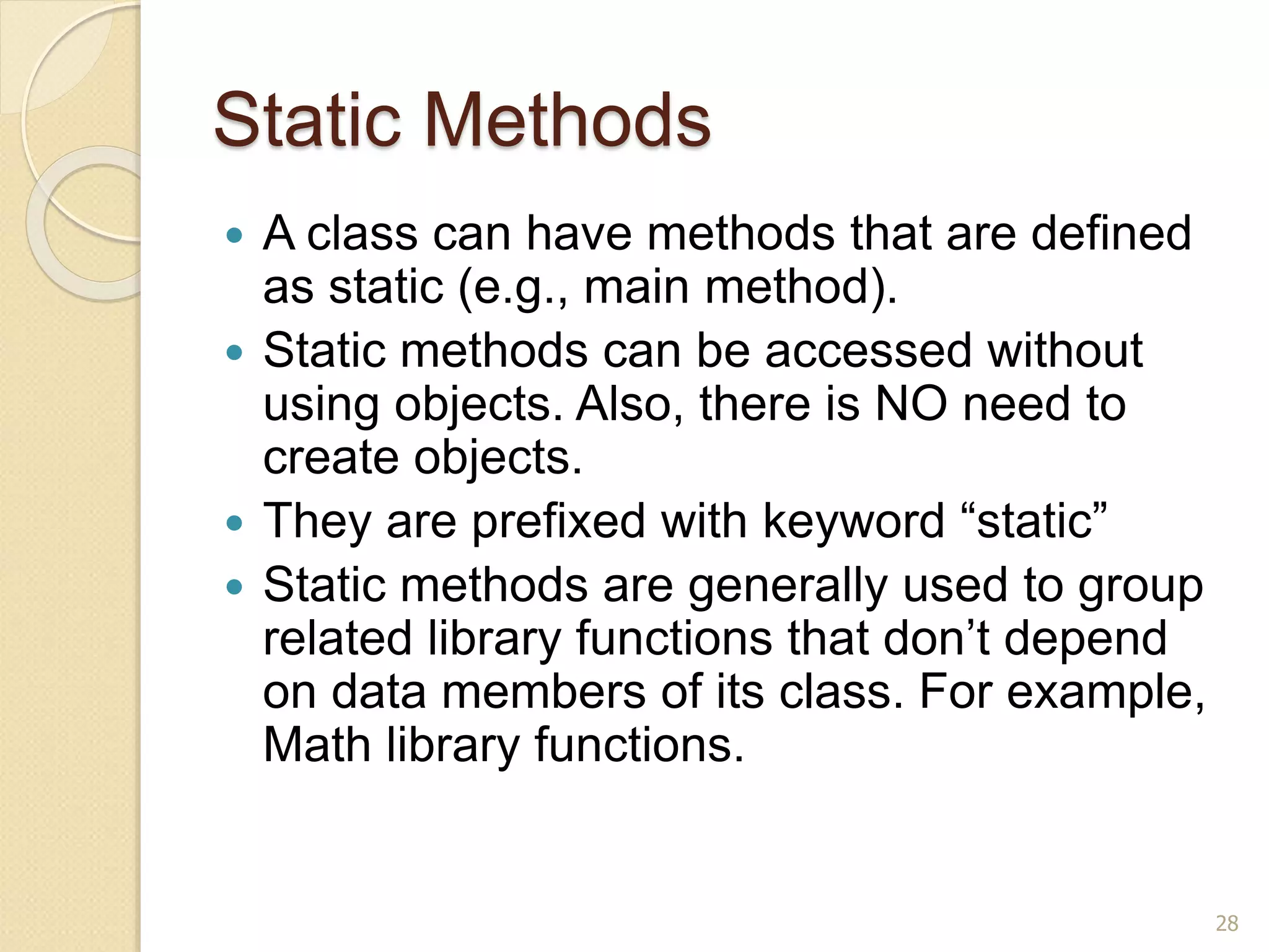 Unit 1 Part 3 Constructor Overloading Staticppt