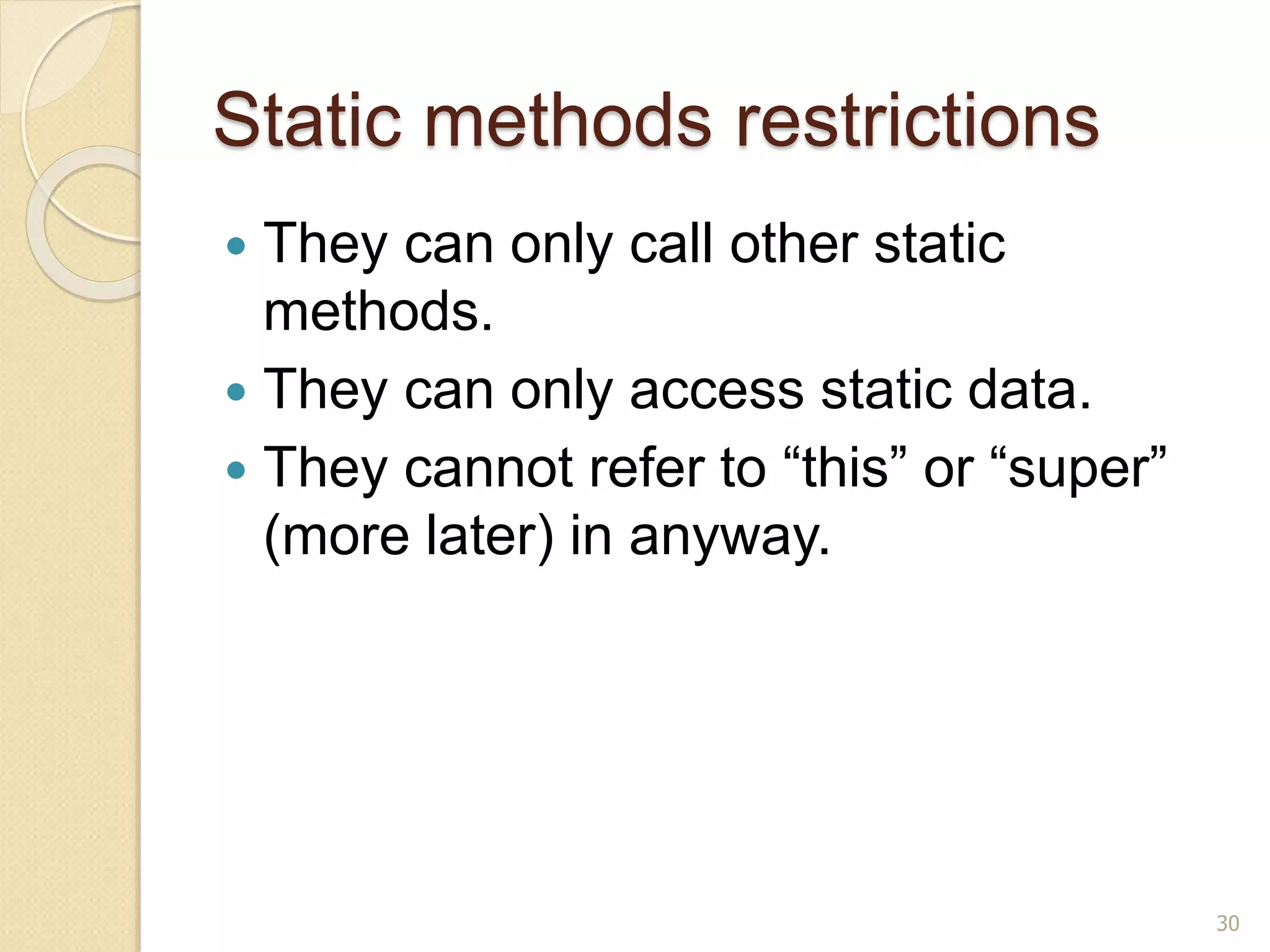 Unit 1 Part 3 Constructor Overloading Staticppt