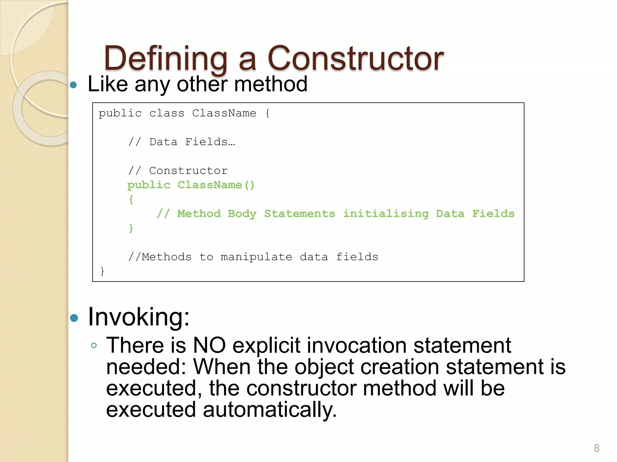 Unit 1 Part 3 Constructor Overloading Staticppt