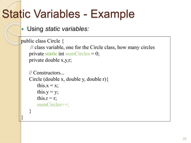 Unit 1 Part 3 Constructor Overloading Staticppt