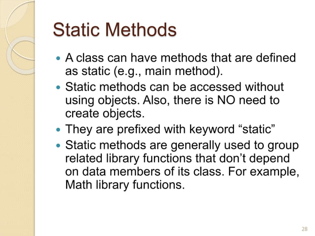 Unit 1 Part 3 Constructor Overloading Staticppt
