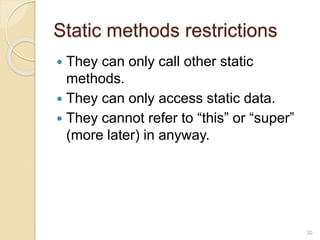 Unit 1 Part - 3 constructor Overloading Static.ppt