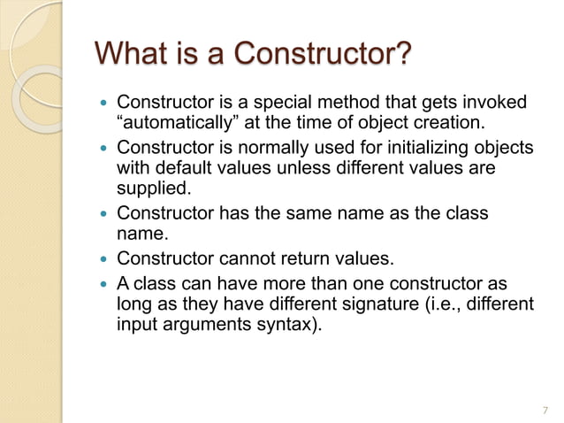 Unit 1 Part 3 Constructor Overloading Staticppt 7427